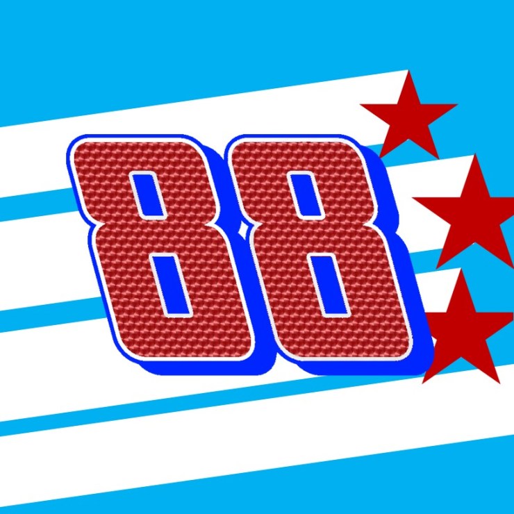 2017 DALE EARNHARDT JR. CUP NUMBER CARDS