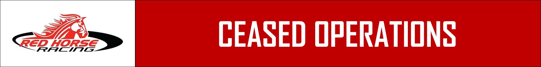 RED HORSE RACING NUMBER CARDS