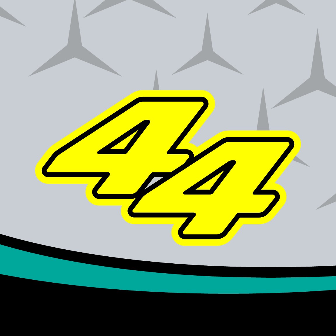 2022 LEWIS HAMILTON FORMULA 1 NUMBER CARDS