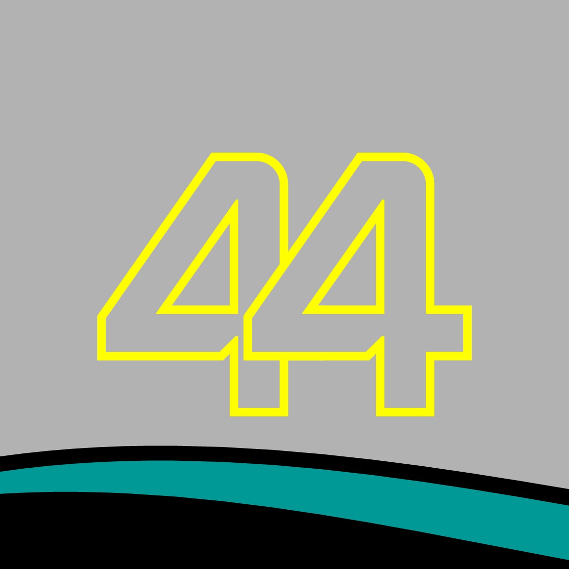 2024 LEWIS HAMILTON FORMULA 1 NUMBER CARDS