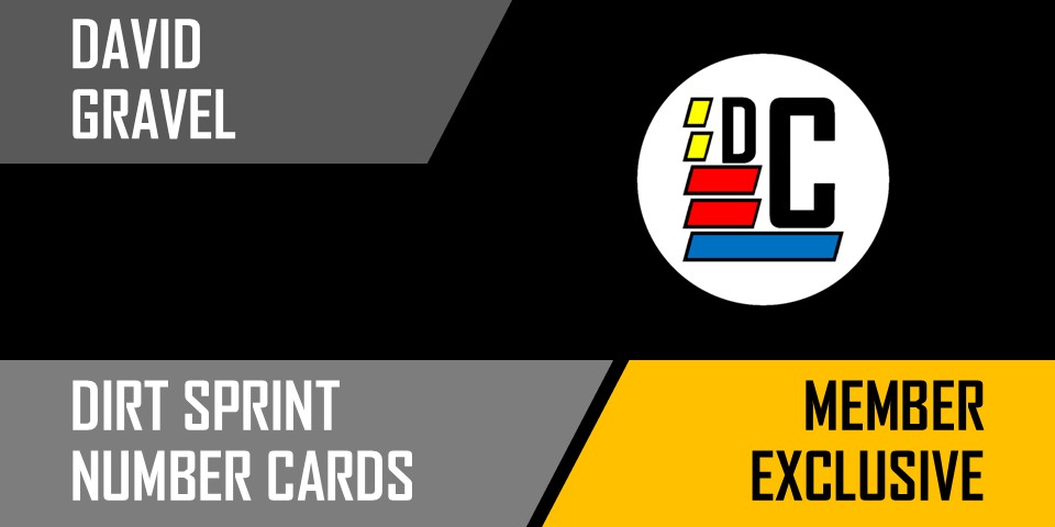 DAVID GRAVEL DIRT SPRINT NUMBER CARDS