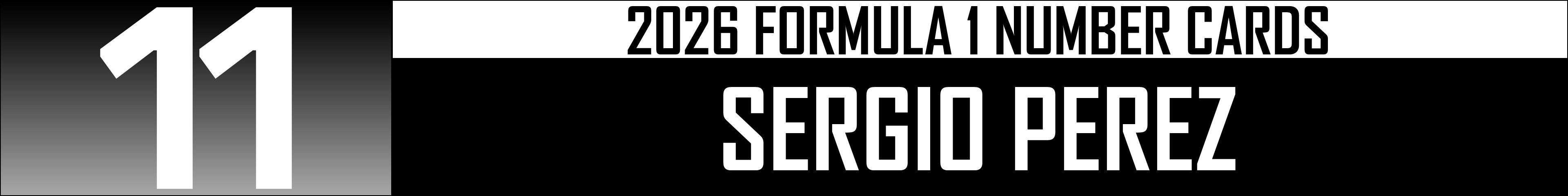 CADILLAC FORMULA 1 NUMBER CARDS